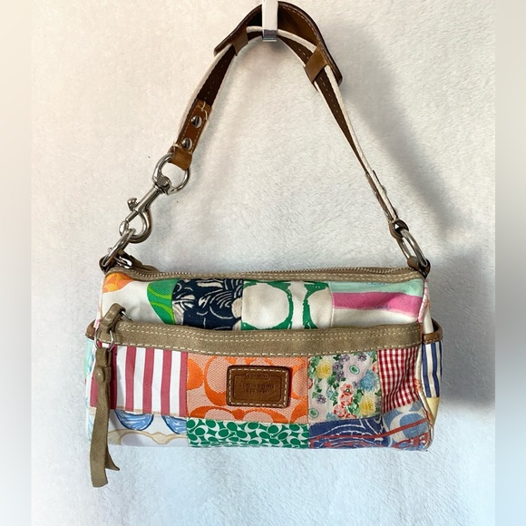 Coach | Bags | Coach Hampton Scribble Patchwork Suede Mini Bag | Poshmark